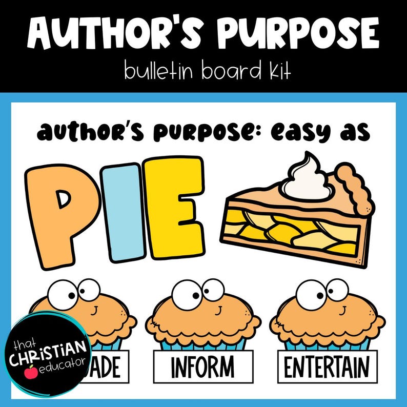 Author's Purpose PIE Bulletin Board - Etsy