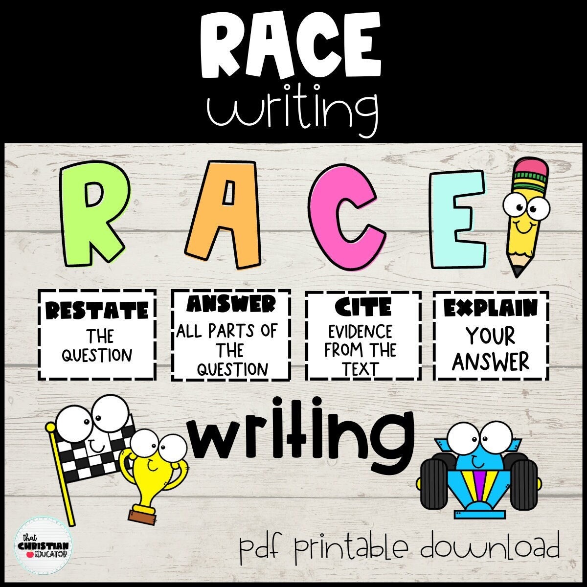 RACE Writing Bulletin Board - Etsy