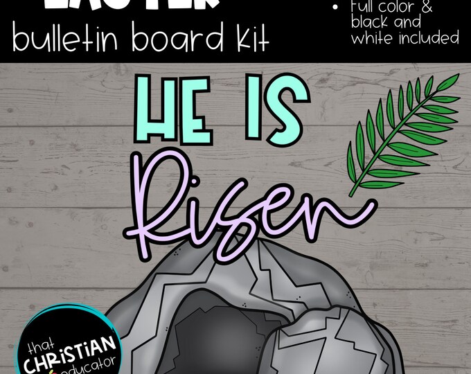 He is Risen! Bulletin Board Kit | Easter | Spring | Christian Education ...