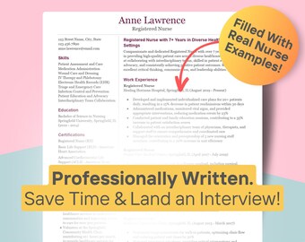 Resume and Cover Letter Template Populated for a Google - Etsy