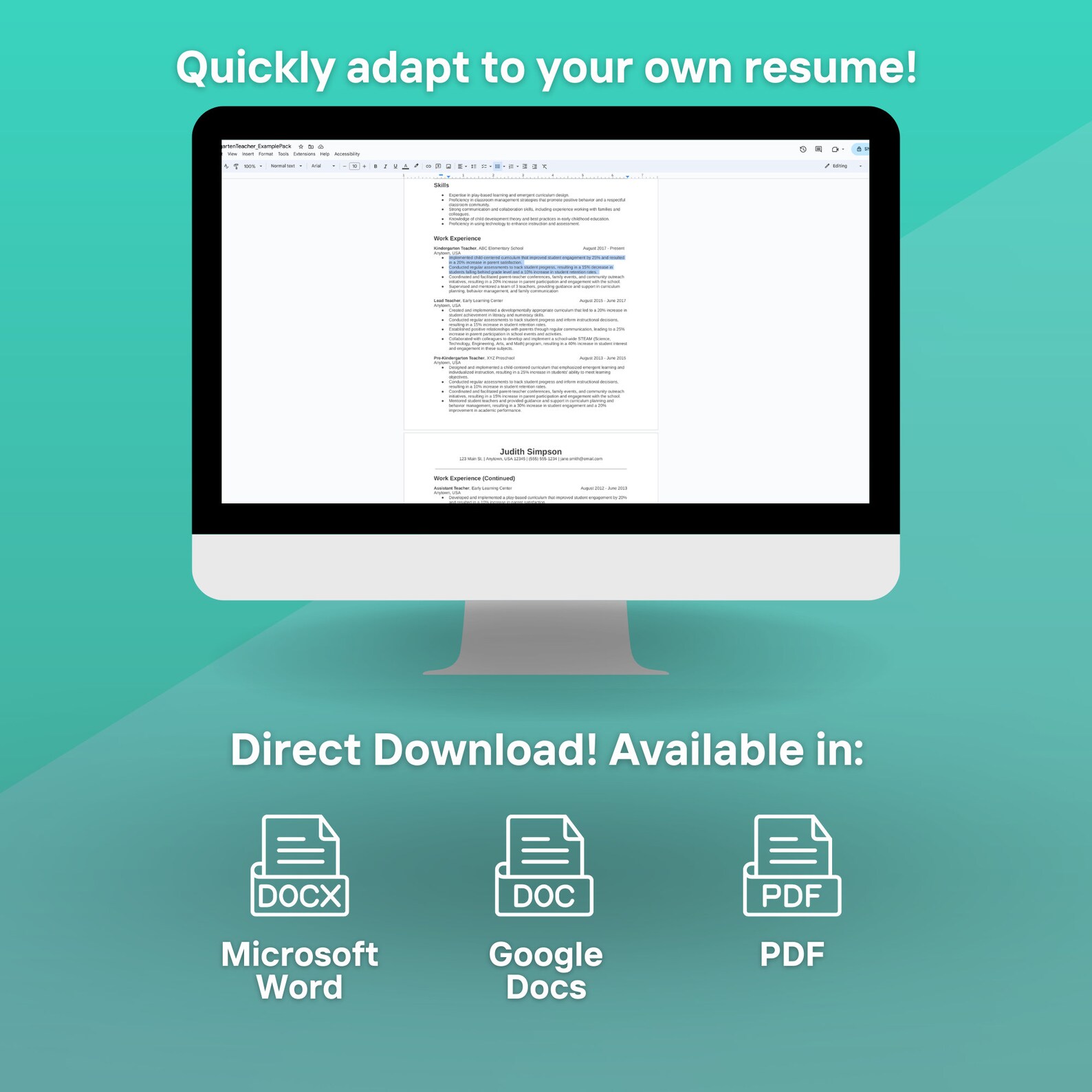 Clinical Nurse Specialists Example Resume and Cover Letter Pack: Google ...