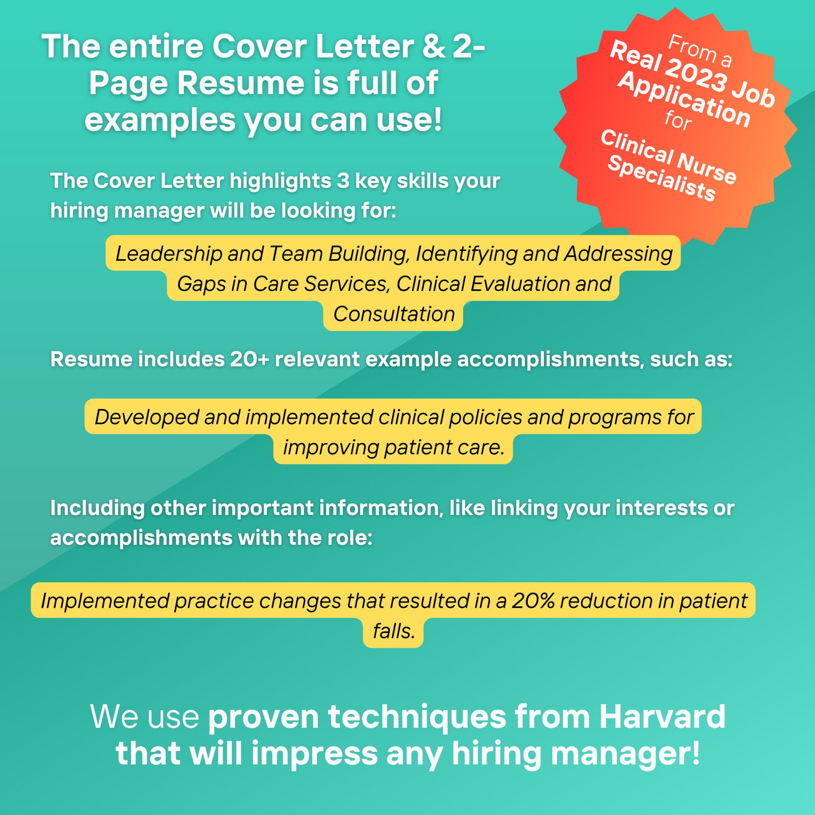 Clinical Nurse Specialists Example Resume and Cover Letter Pack: Google ...