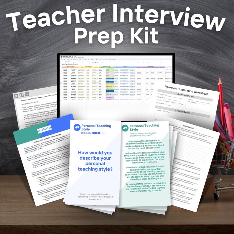 Elementary Teacher Interview Prep Kit: Q&A Flash Cards, Interview ...