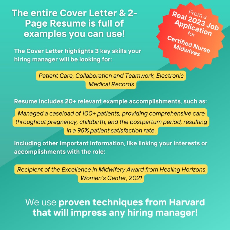Certified Nurse Midwives Example Resume and Cover Letter Pack: Google ...