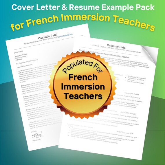 Resume Example For Students Immersion