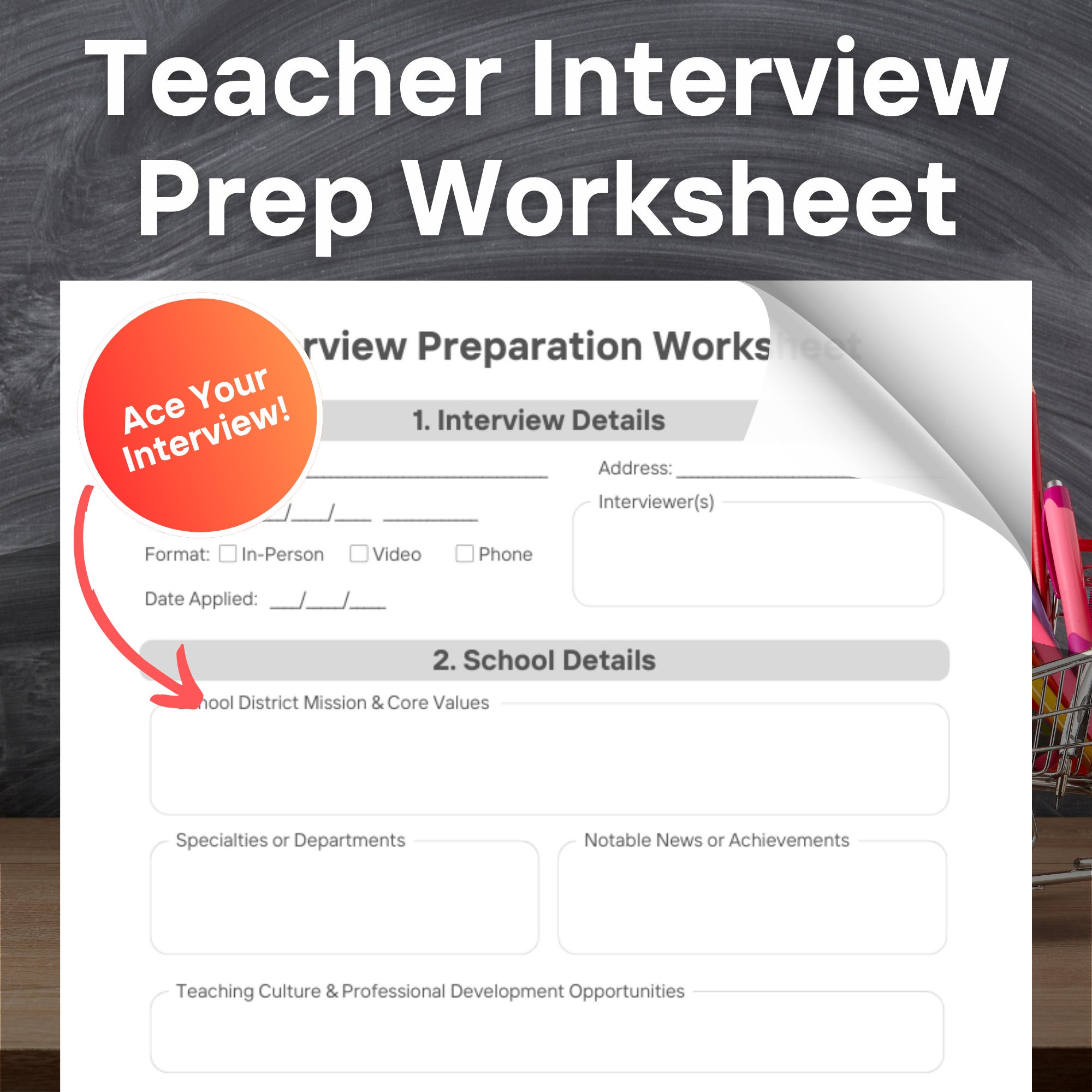 Elementary Teacher Interview Prep Kit: Q&A Flash Cards, Interview ...