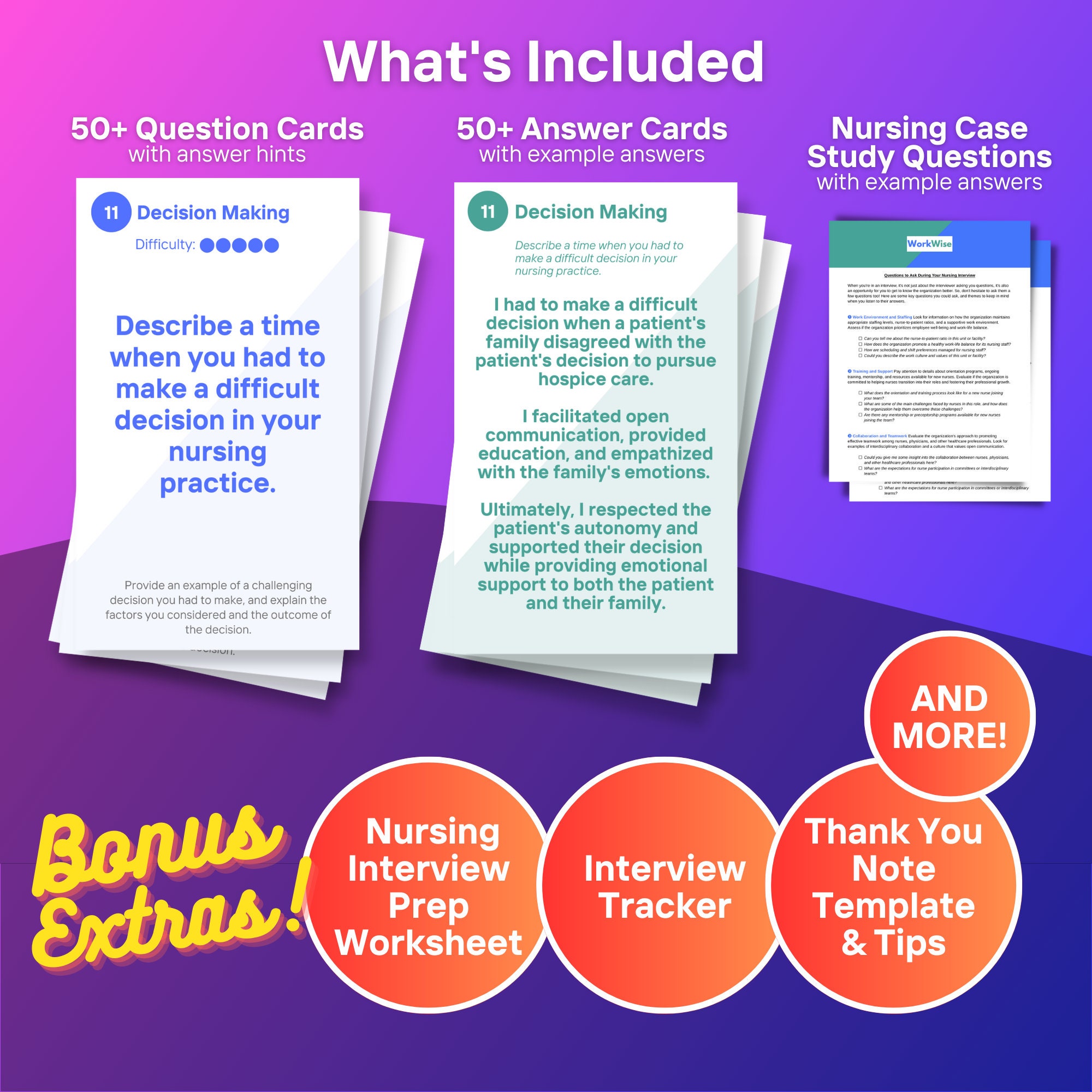 Nurse Interview Questions & Answers Flash Cards, Plus Interview Tracker ...