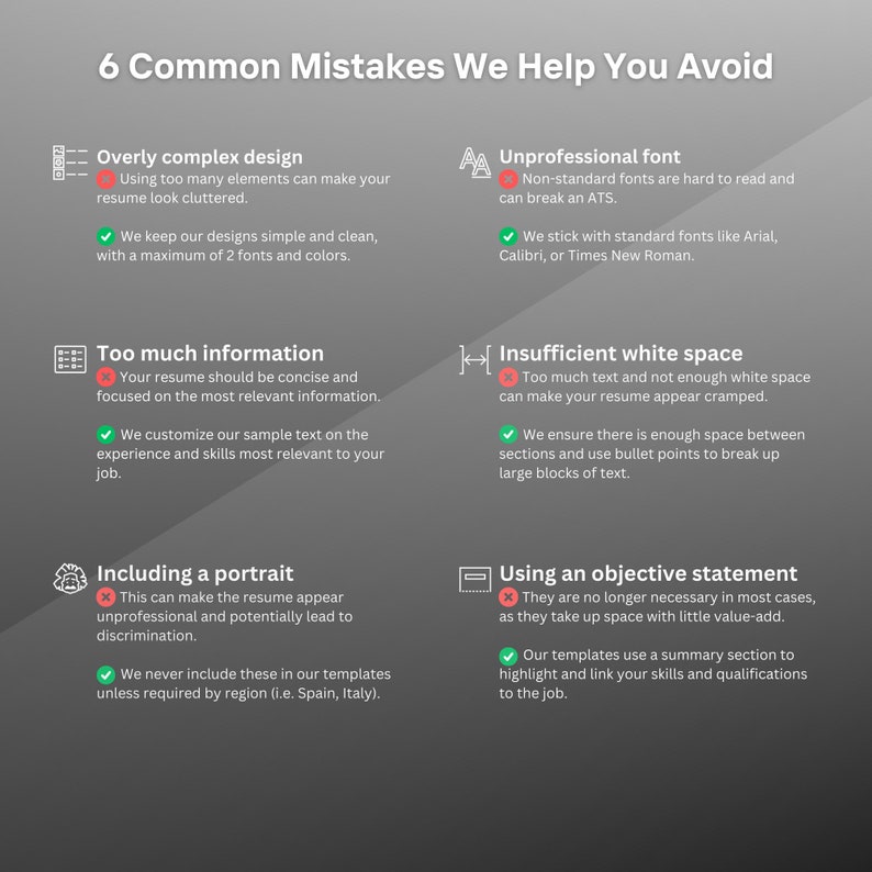 Resume Template for Any Professional, Including Cover Letter, Pre ...