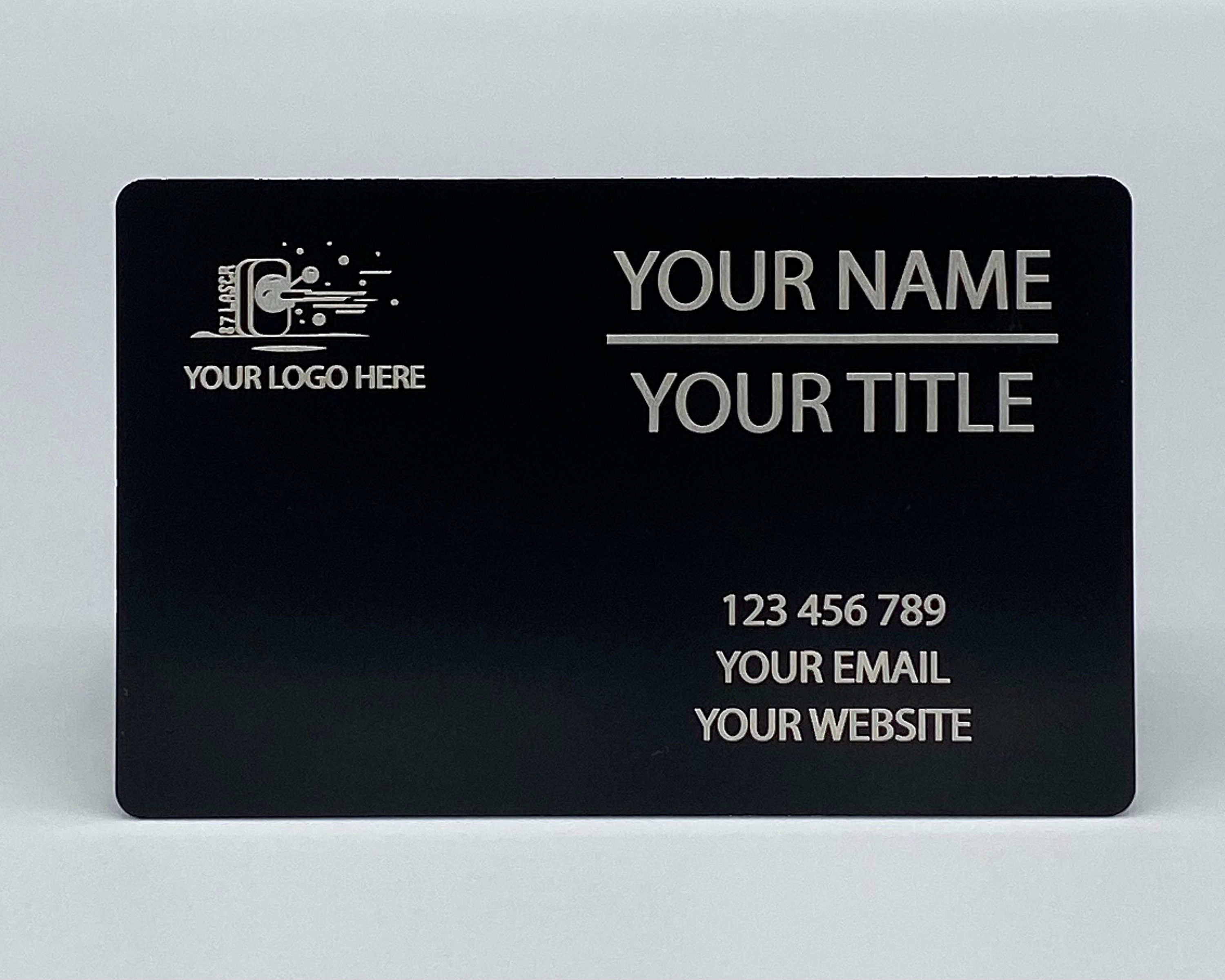 Custom Laser Marked Metal Business Card - Etsy