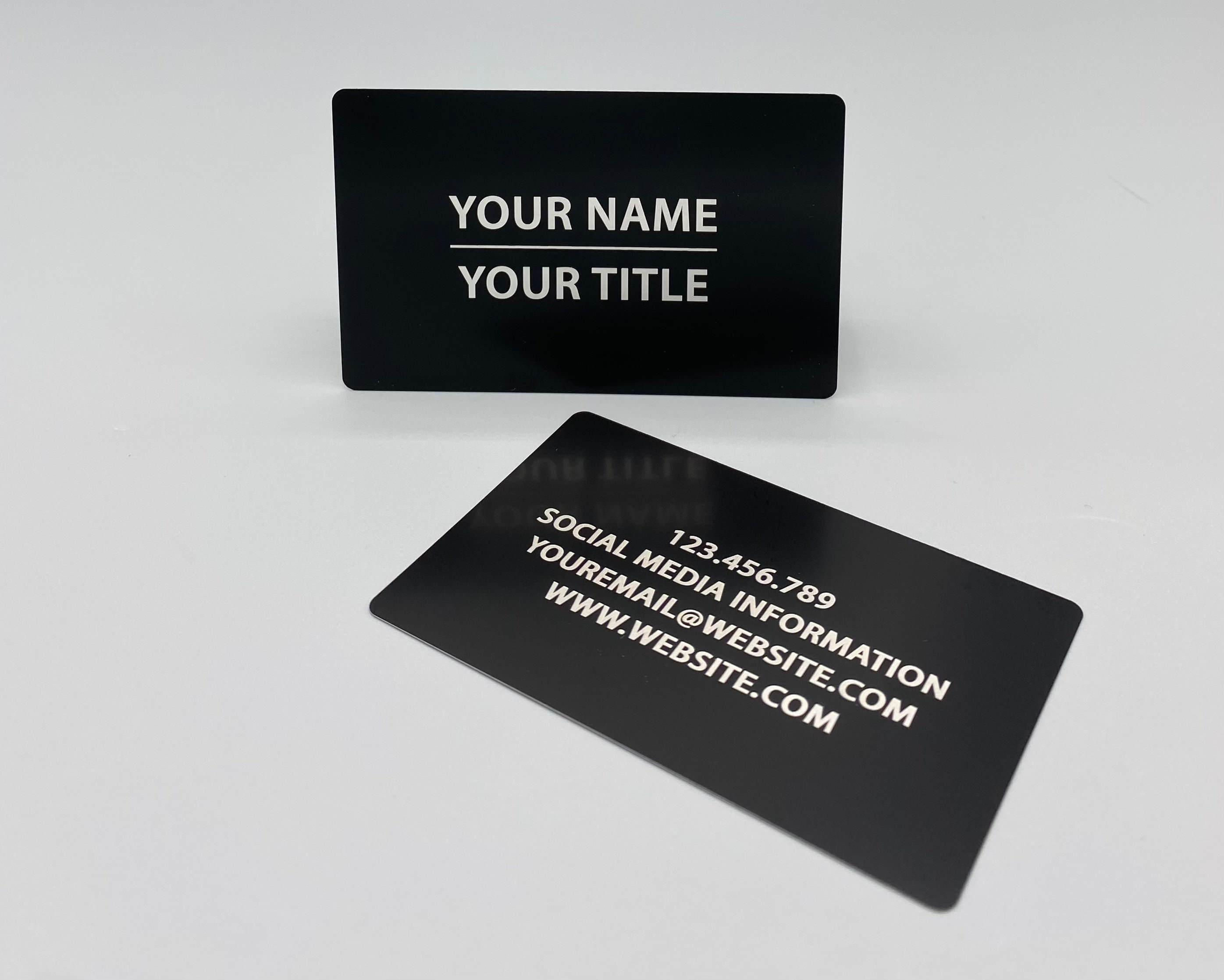 Custom Laser Marked Metal Business Card - Etsy