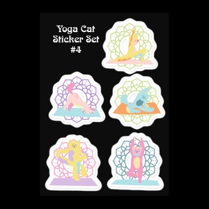 Yoga Cat Sticker Sheets - Etsy