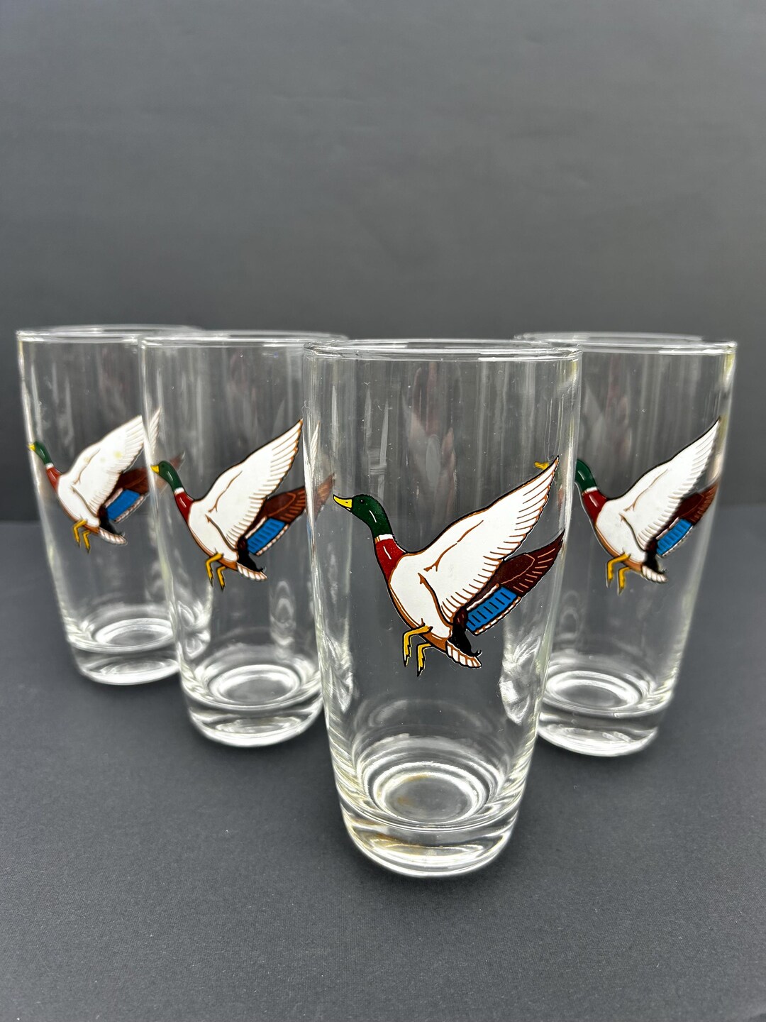 Mallard Duck Highball Glasses… Set of 4 - Etsy