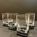 Black Square Base Cocktail Glasses… Set of 4 - Etsy