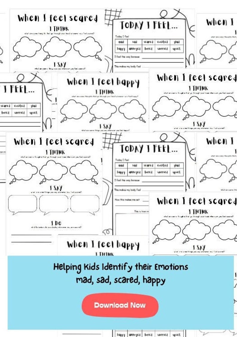Worksheets Helping Kids Identify Their Emotions - Etsy