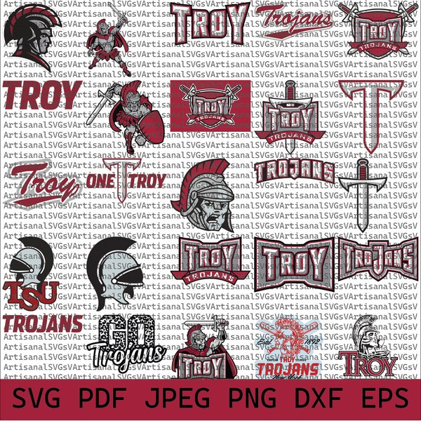 Trojans Football Svg - Etsy