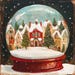 Christmas Snow Globe Digital Art Print | Festive Winter Village Scene ...