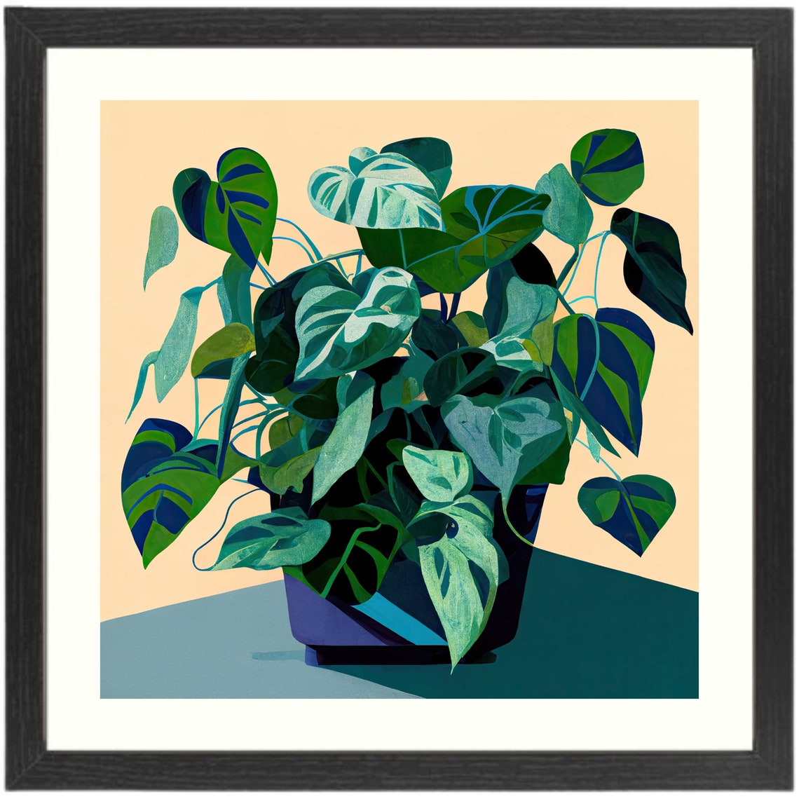 Abstract Pothos Art Print | Abstract Botanical Artwork | House Plant ...