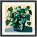 Abstract Pothos Art Print Abstract Botanical Artwork House Plant Wall ...