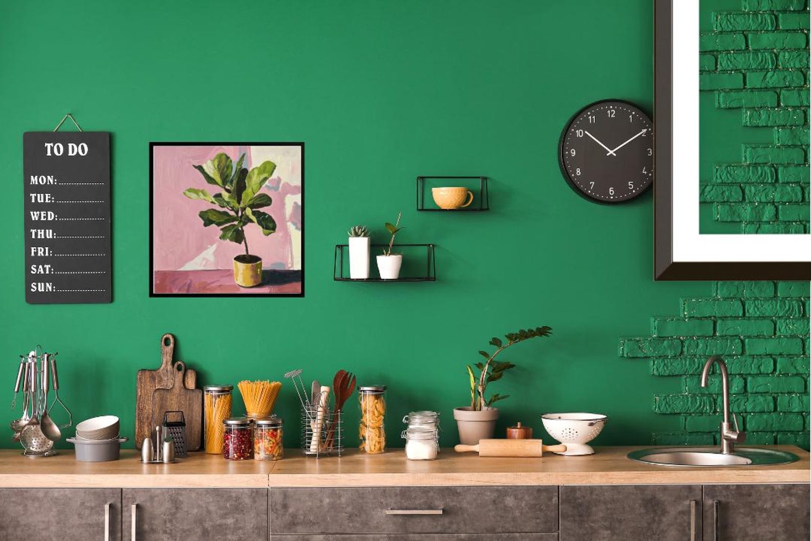 Fiddle Leaf Fig Plant Digital Art Print | Modern Botanical Wall Decor ...