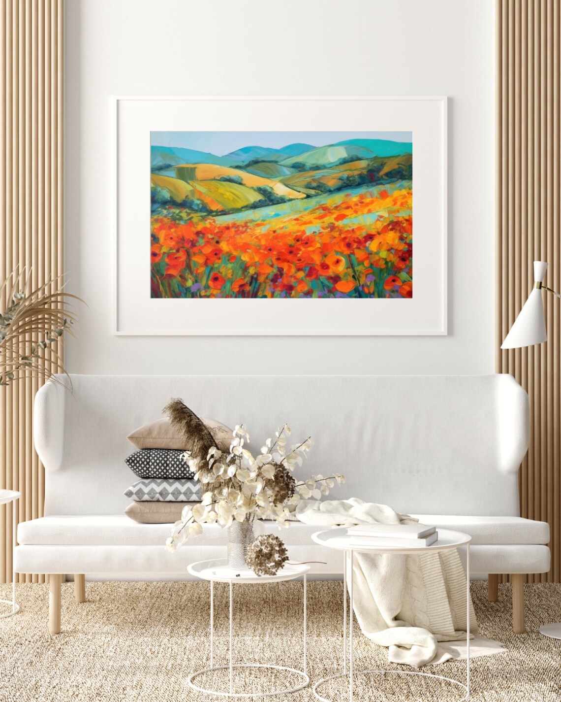 California Poppies Landscape Abstract Art Print | California Superbloom ...