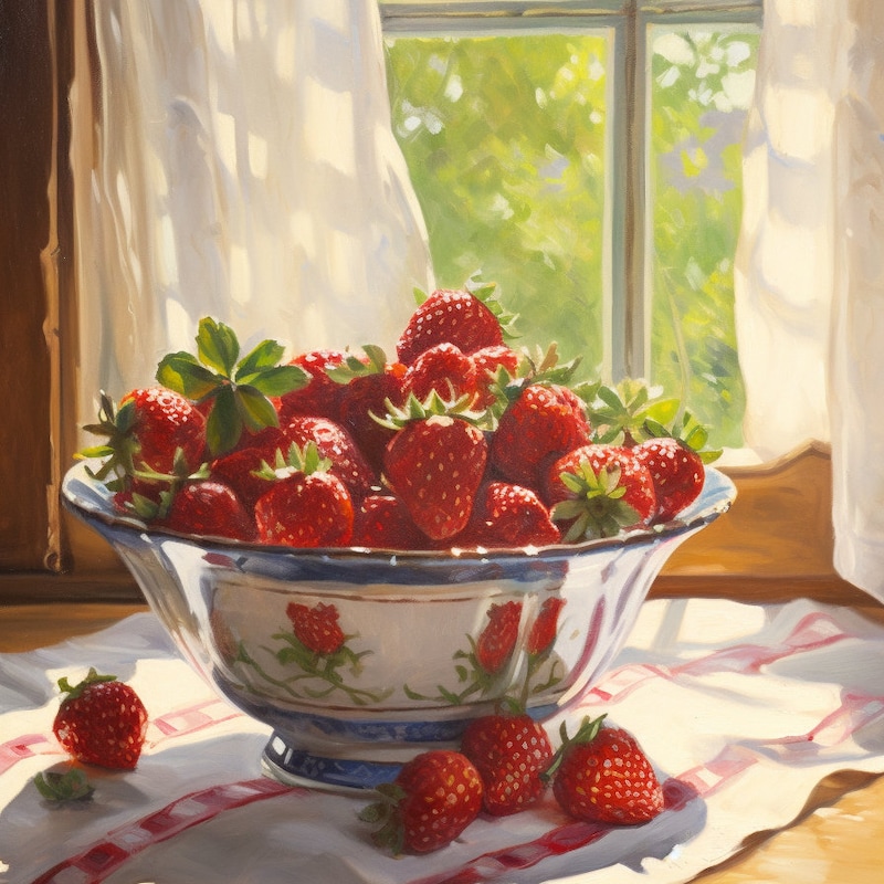 Strawberry Art - Etsy