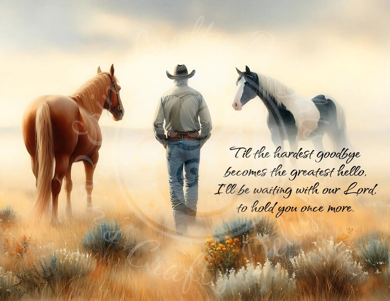 1 A Cowboy's Goodbye 8"x10" Printable - Etsy