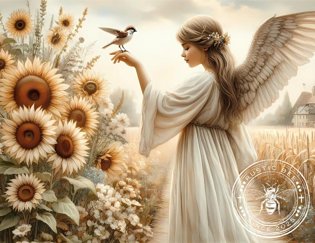 2HMS Fall Sparrow Angel Mix Size Downloadable Printable Set - Etsy