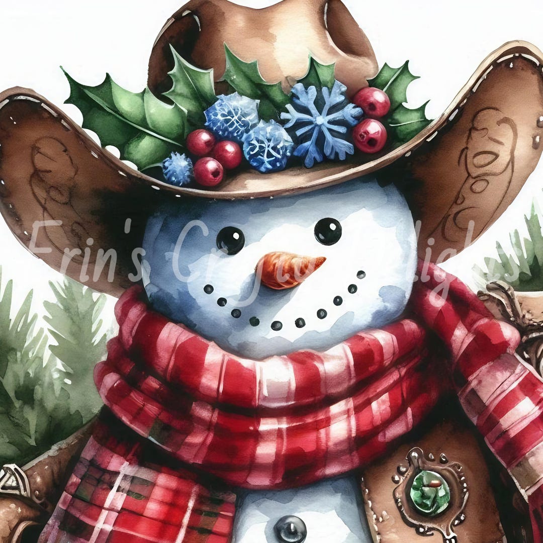 9 Cowboy Snowman - Etsy