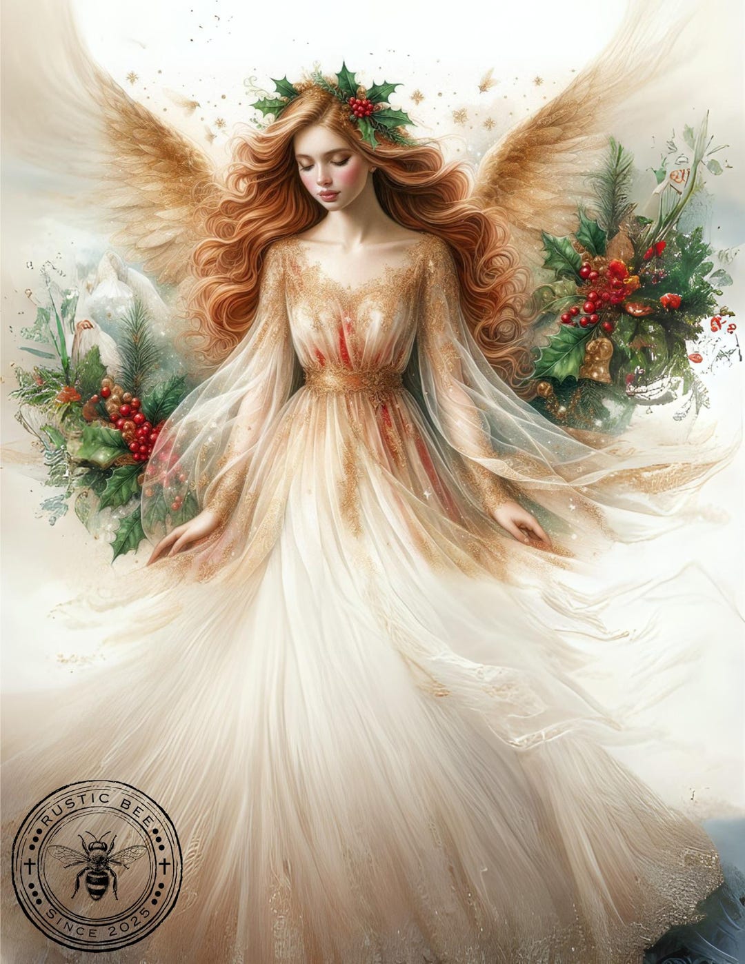 1V Christmas Angel 8.5x11" Downloadable Printable - Etsy