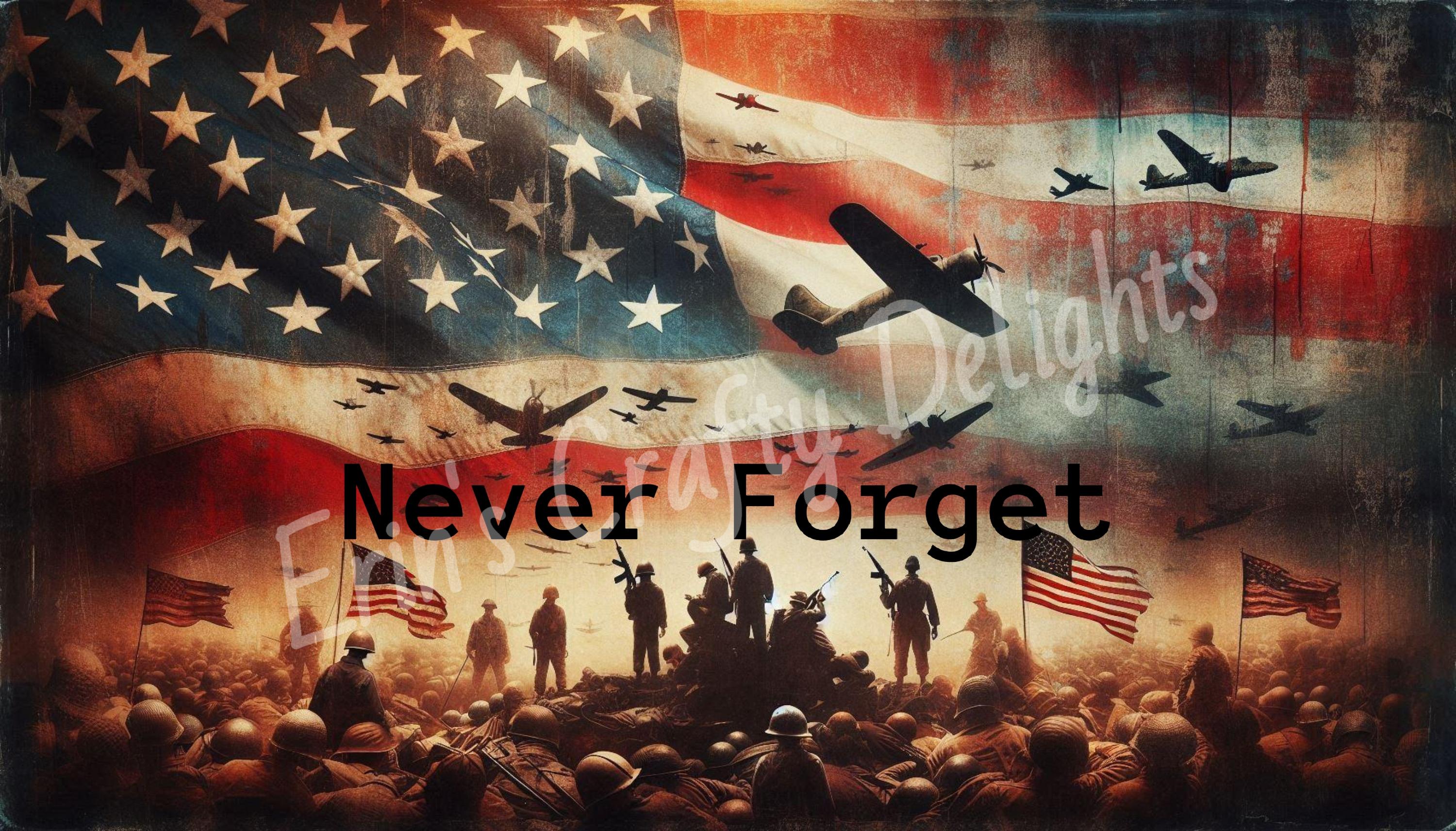 3 Memorial Day - Never Forget Printable - Etsy
