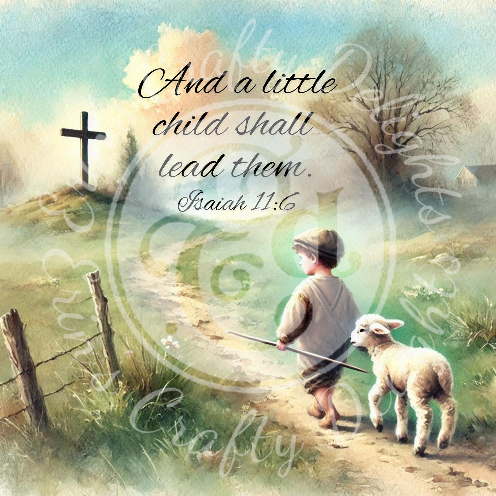 Inspirational Printable A Little Child Shall Lead Them - Boy Version - Etsy