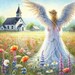 21 Spring Angel and Church - Etsy
