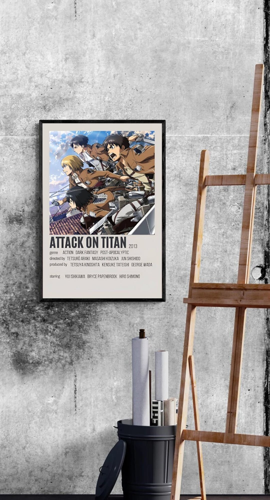 Attack on Titan Poster Attack on Titan Wall Art Gaming Print Girlfriend ...