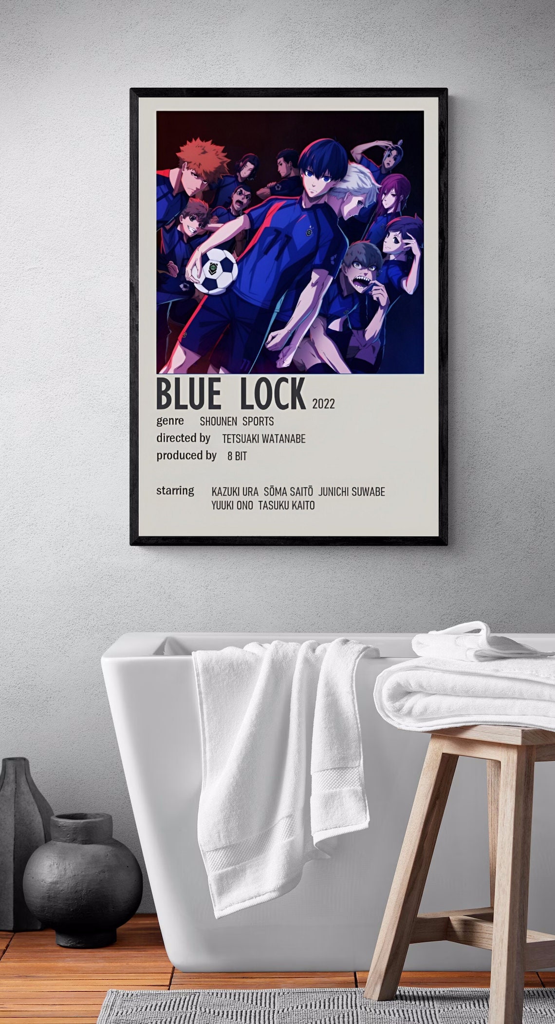 Blue Lock Poster Blue Lock Wall Art Gaming Print Girlfriend Gift Gamer ...