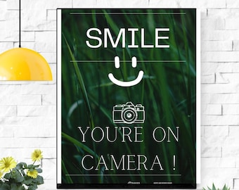 You're on Camera Printable Sign - INSTANT DOWNLOAD! - Smile! Smiling ...