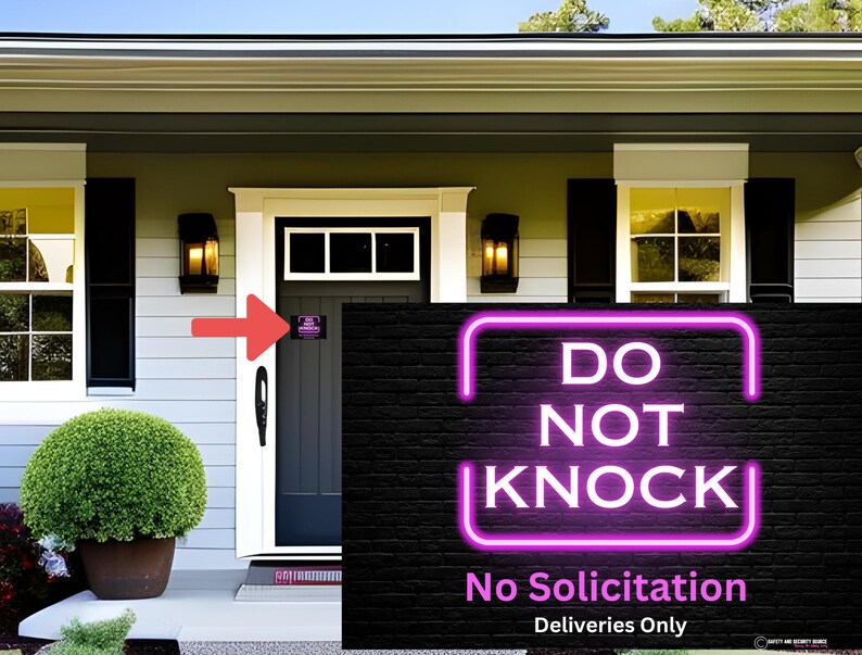 No Solicitation and Don't Knock Printable Sign - Etsy