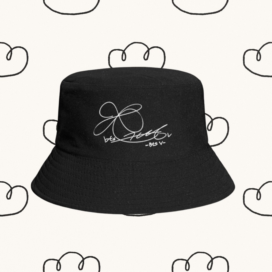 Bucket Hat of V Autograph | BTS V | Kpop Merch - Etsy