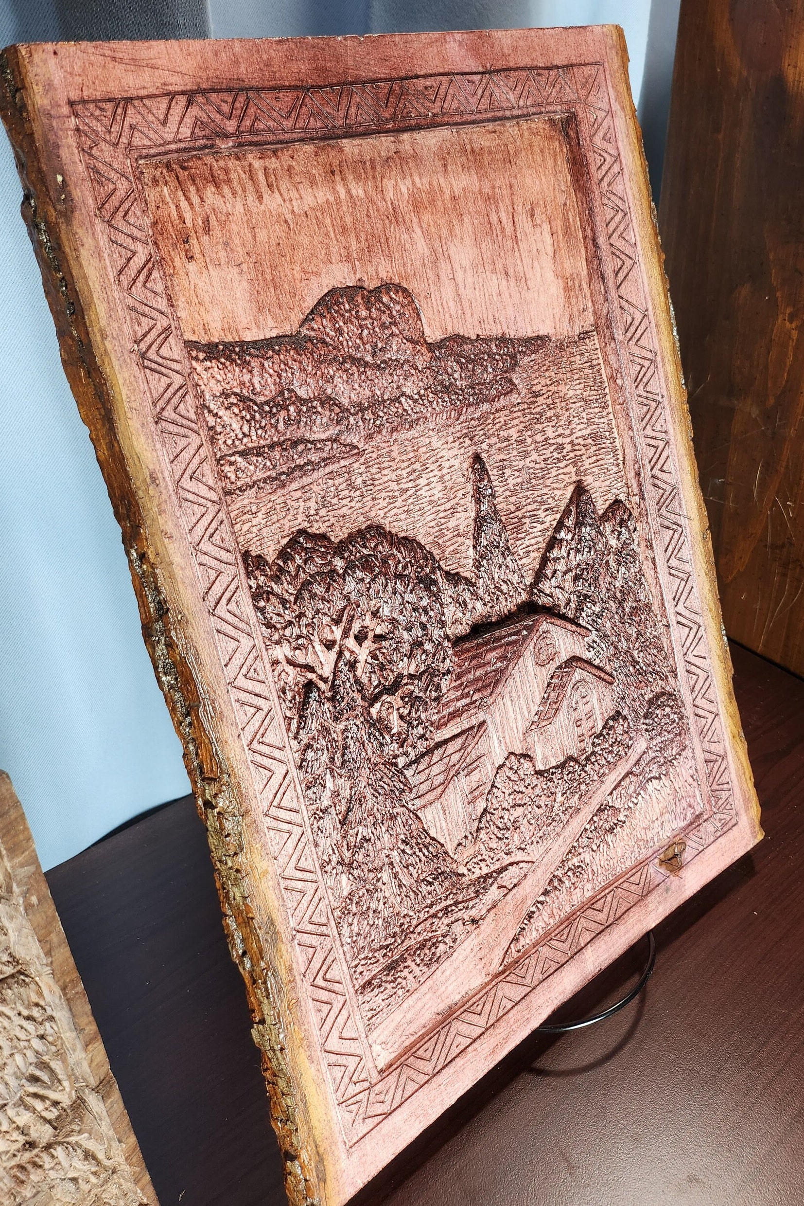 Lake Cabin Wood Carving Décor - Etsy