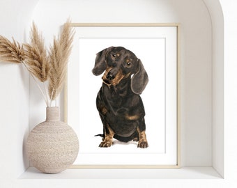 Cute Cartoon Dachshund Sausage Dog digital Download - Etsy