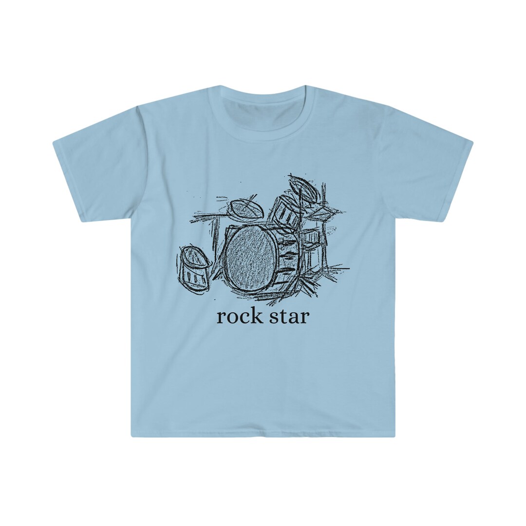 Punk Rock Star Diy Drummer Tshirt Drums Are Everything Drumming is Life I