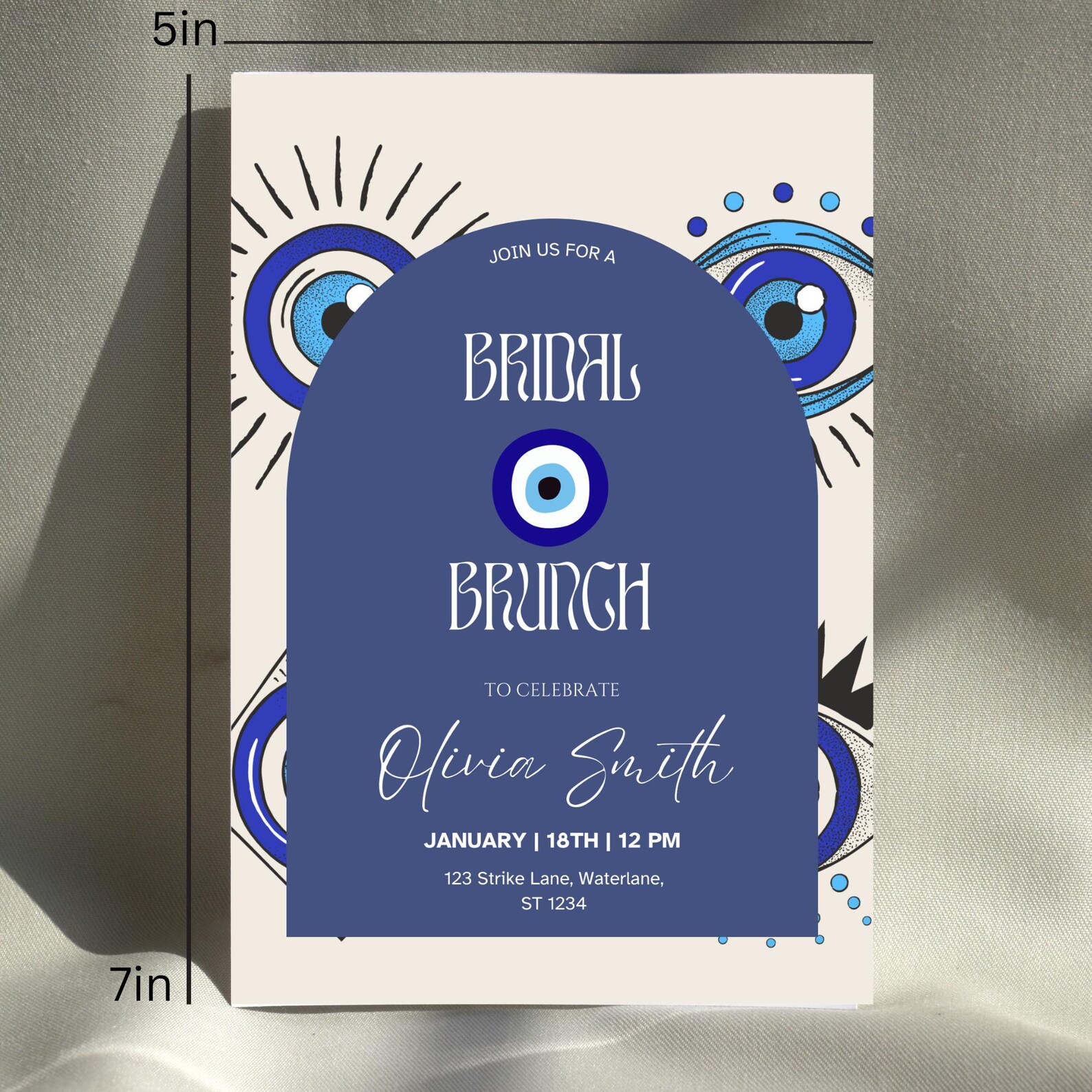 Evil Eye Bridal Brunch Invitation - Bridal Brunch Invite - Editable ...