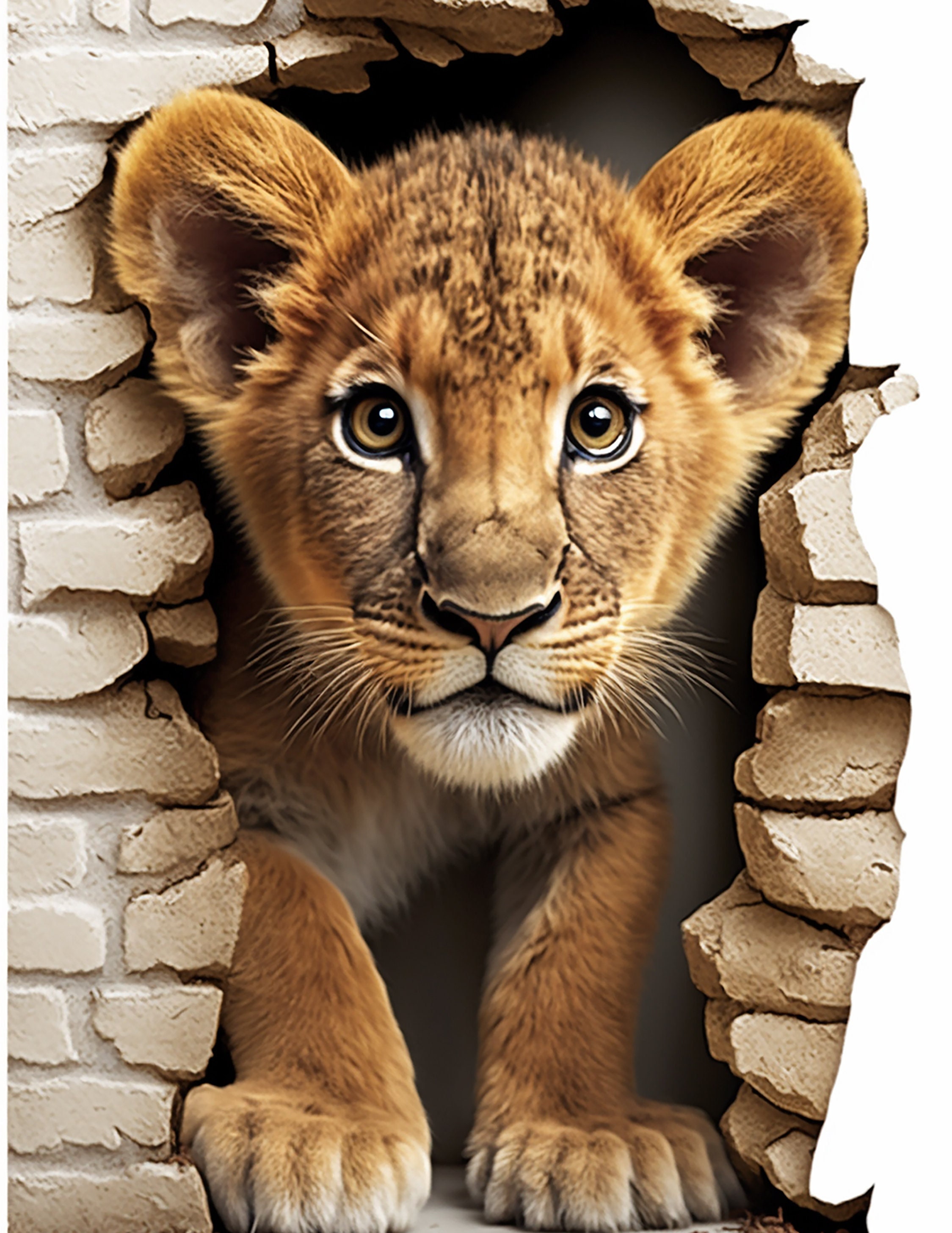 Lion Cub Print!, Digital Print, Instant Download, Printable Art, Wall ...