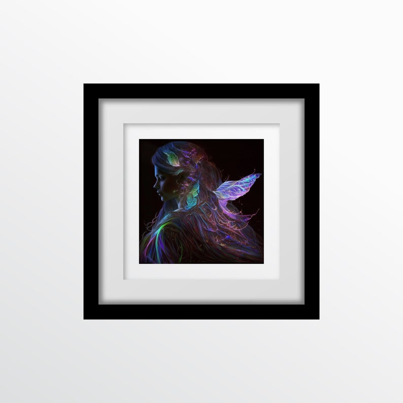 Digitally Created Neon Fairy Print Digital Print, Instant Download ...