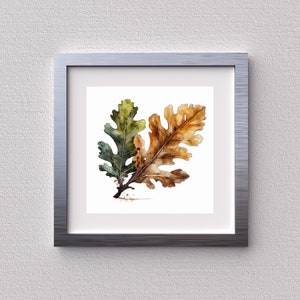 Digital Watercolor Oak Leaf Prints Digital Print, Instant Download ...