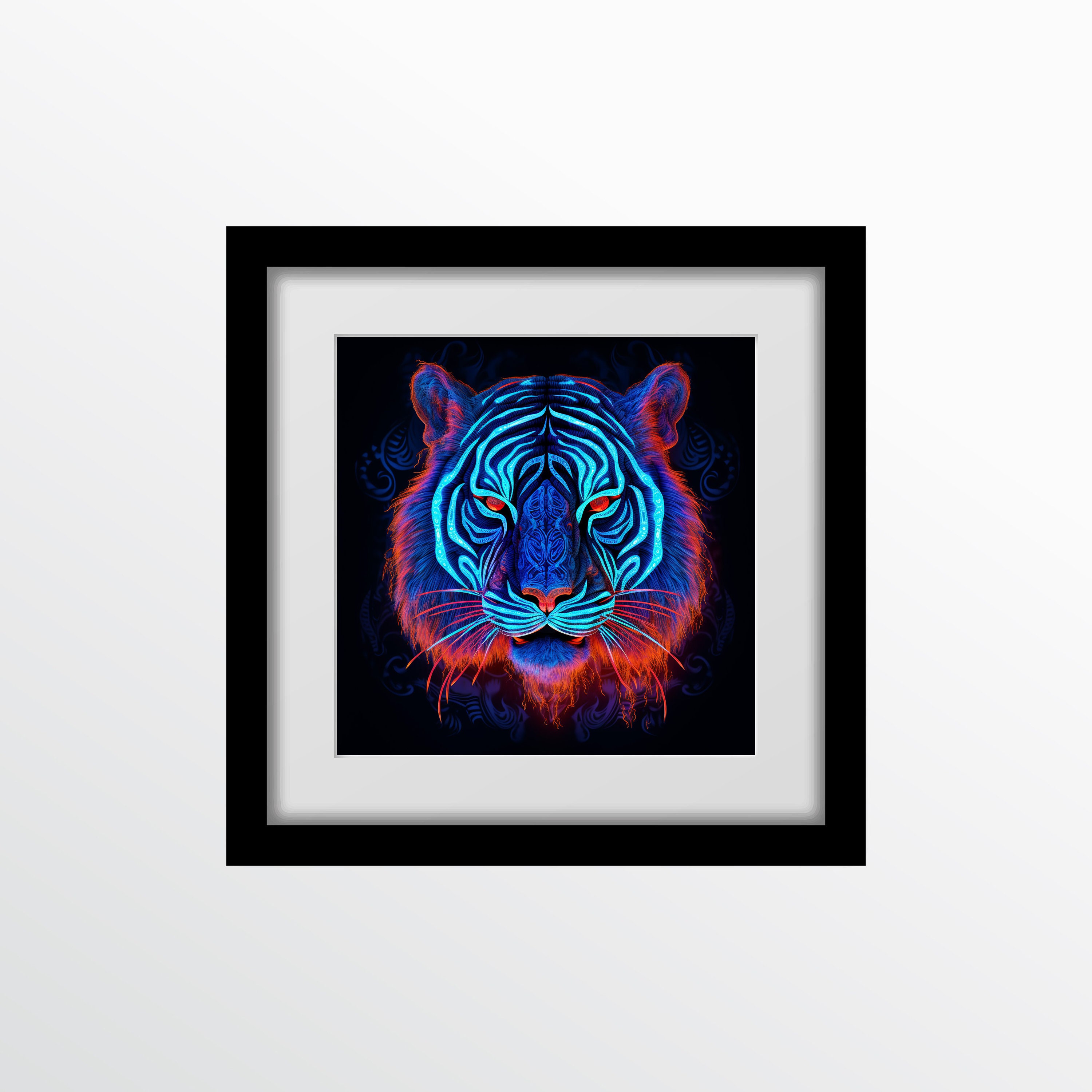 Digitally Created Neon Tiger Print., Digital Print, Instant Download ...