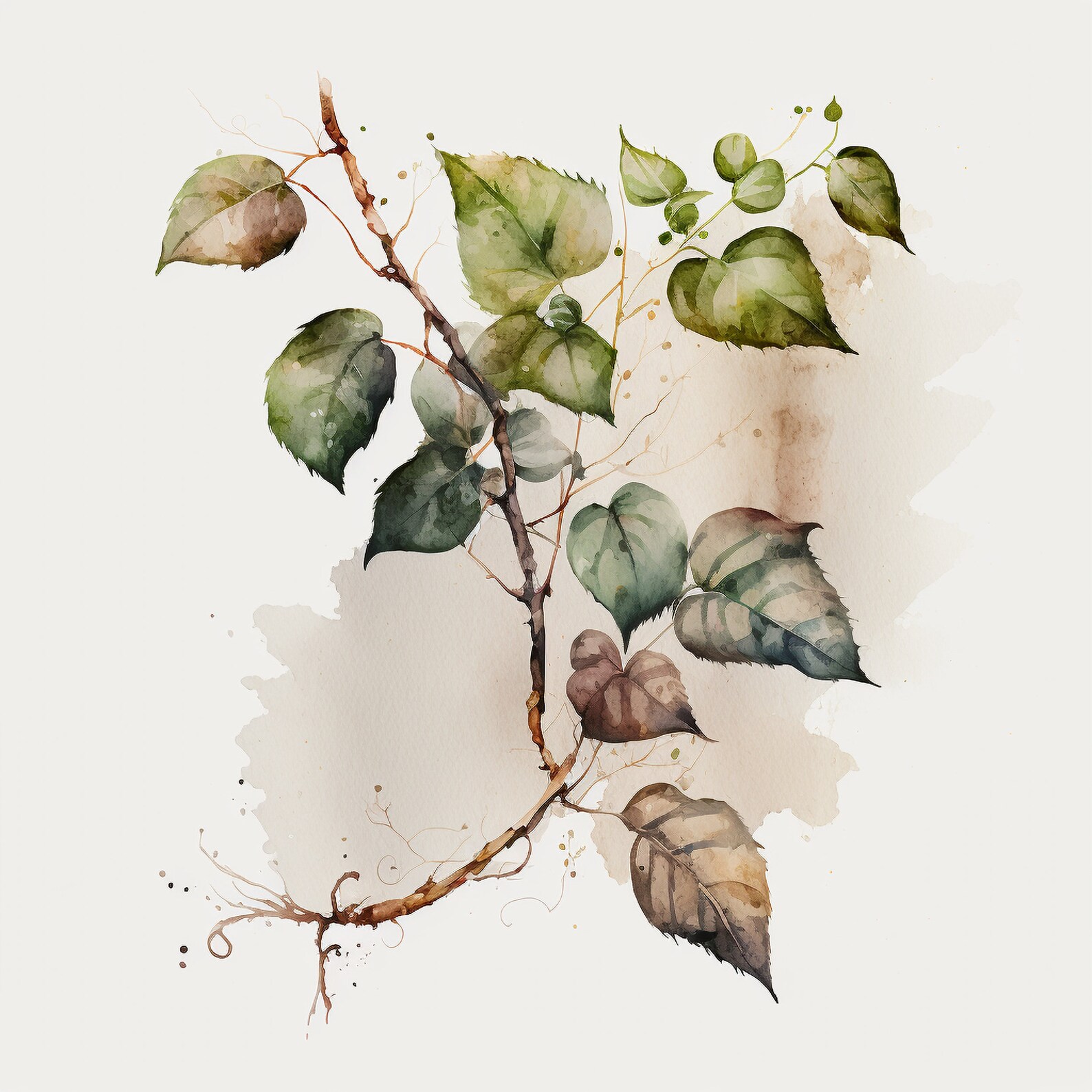 Digital Watercolor Ivy Prints Digital Print, Instant Download ...