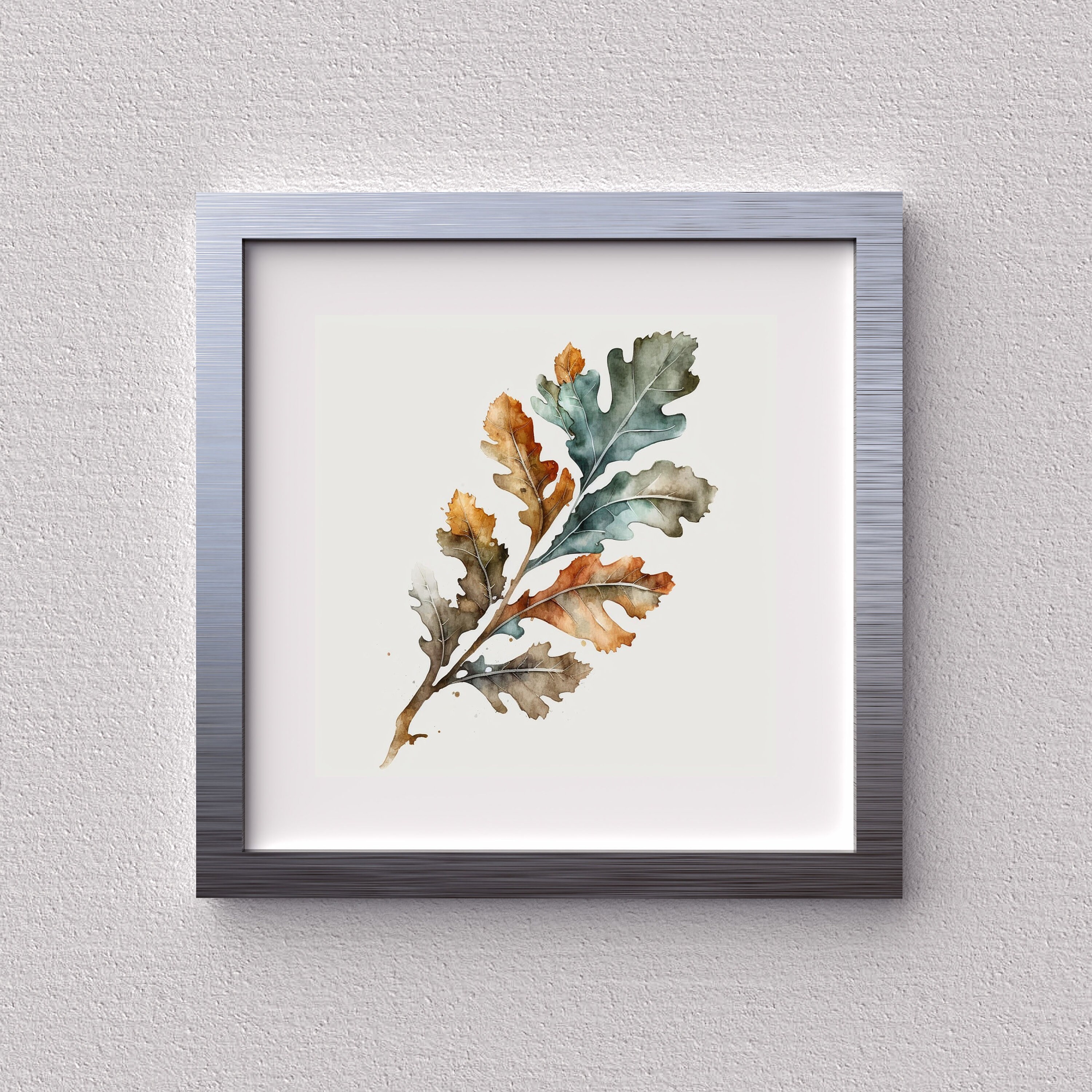 Digital Watercolor Oak Leaf Prints Digital Print, Instant Download ...