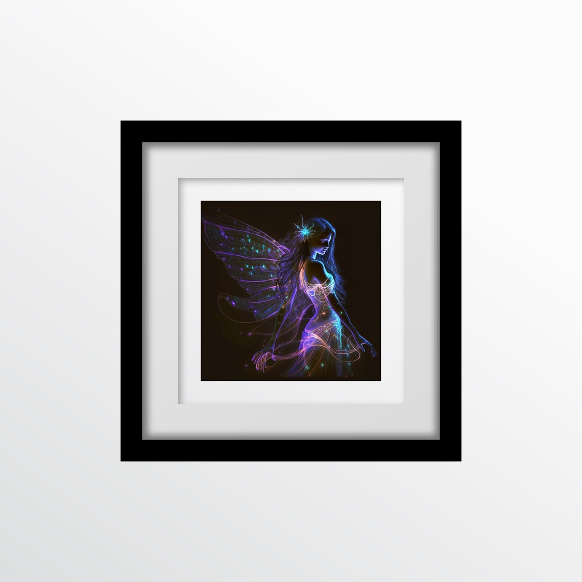 Digitally Created Neon Fairy Print Digital Print, Instant Download ...