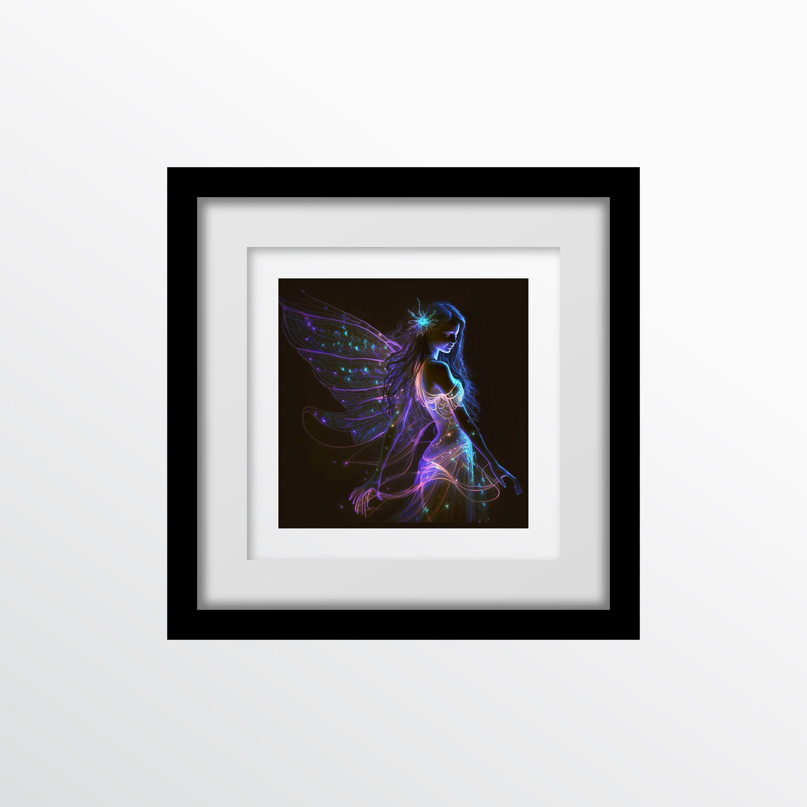 Digitally Created Neon Fairy Print Digital Print, Instant Download ...