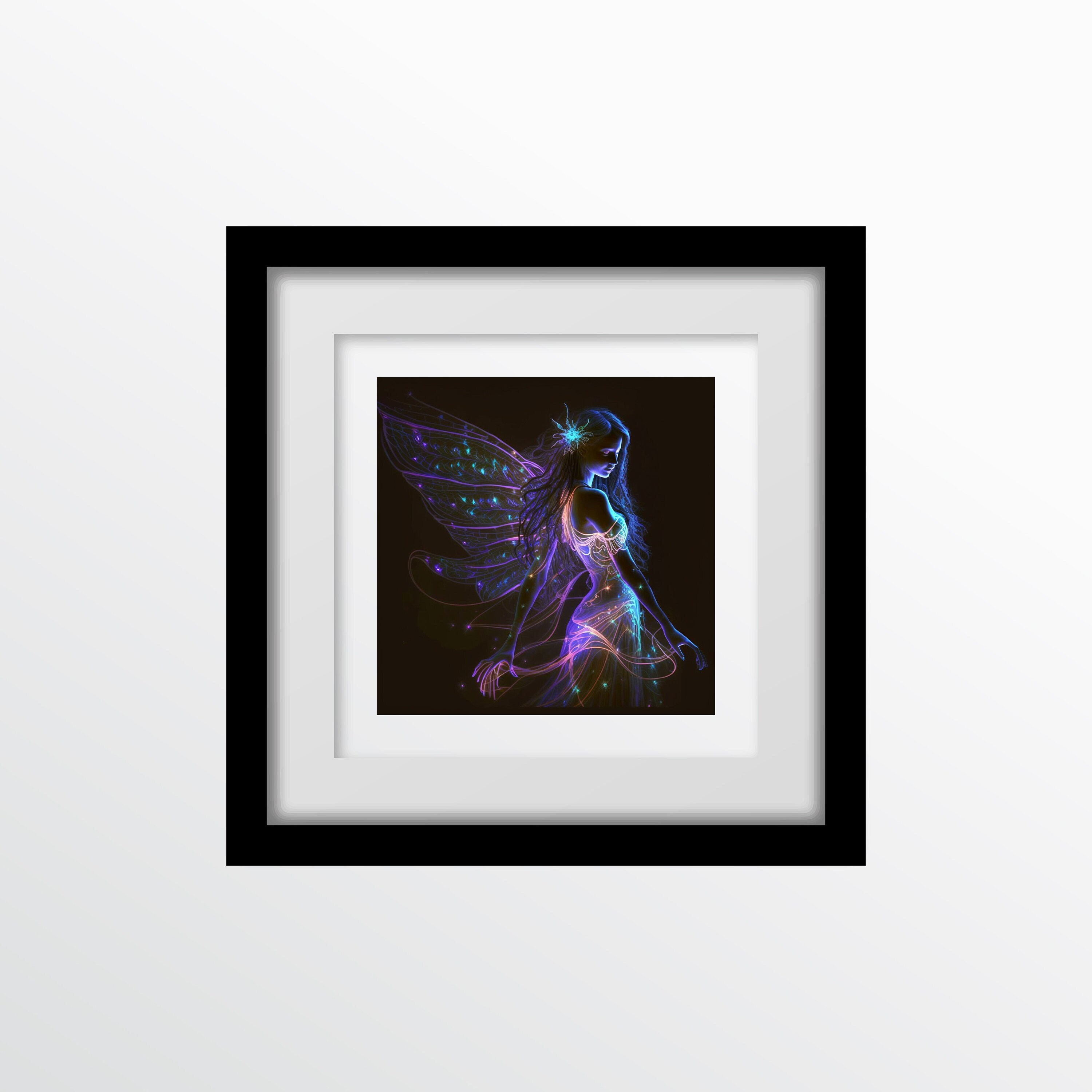 Digitally Created Neon Fairy Print Digital Print, Instant Download ...
